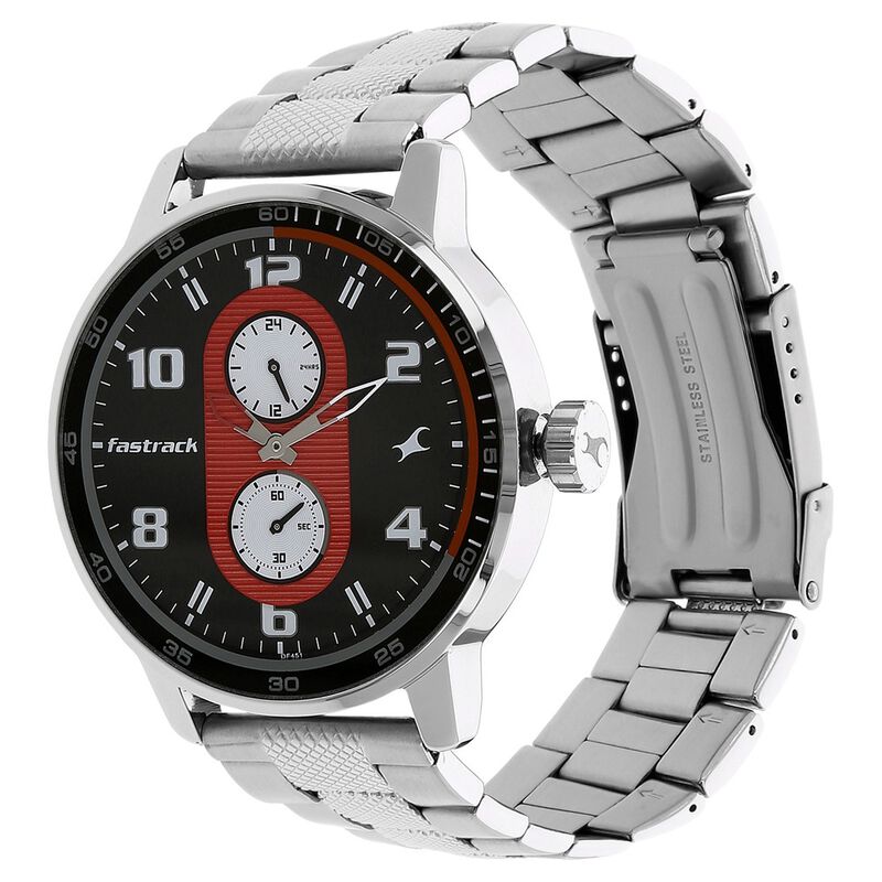 Fastrack Motorheads Quartz Analog Grey Dial Stainless Steel Strap Watch ...