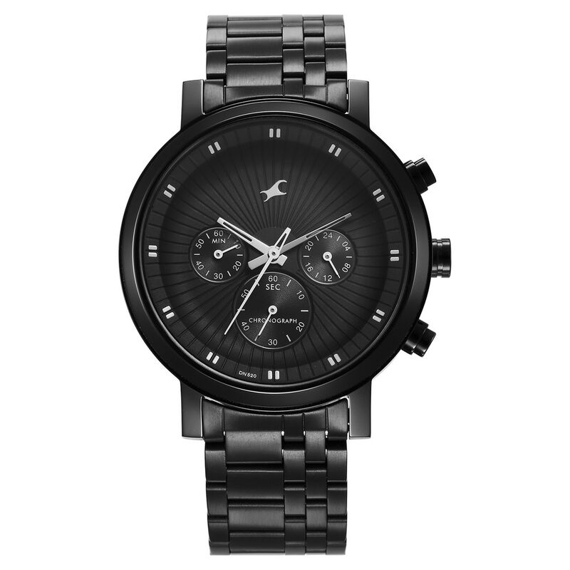 Buy Online Fastrack Kronos Multifunction Black Dial Stainless Steel ...