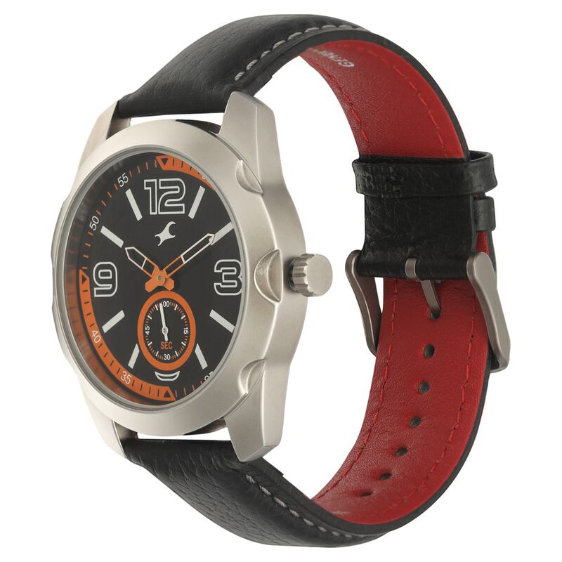 Fastrack Black Dial Quartz Analog Watch for Guys
