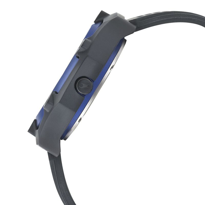 Fastrack Space Rover Quartz Analog Moonphase Black Dial Silicone Strap ...