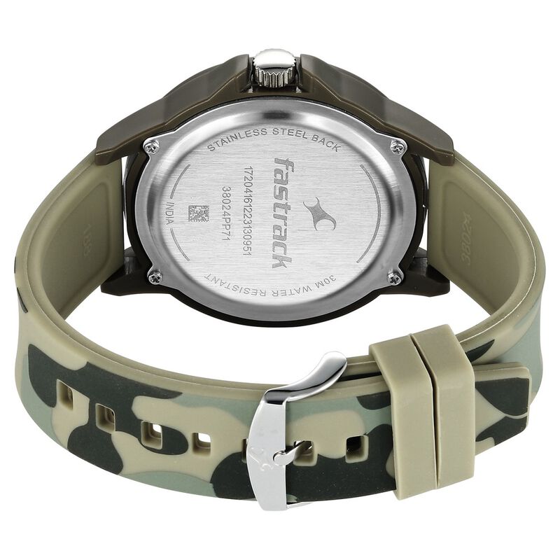 Fastrack Tees Wanderlust Quartz Analog Black Dial Silicone Strap Watch ...