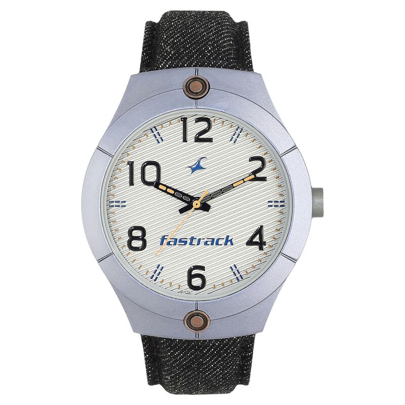 Buy Online Fastrack Denim Quartz Analog Grey Dial Denim Strap Watch for ...