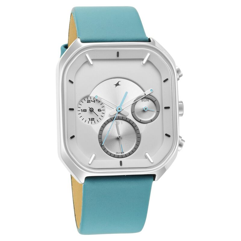 Fastrack After Dark Quartz Analog with Date White Dial Leather Strap ...