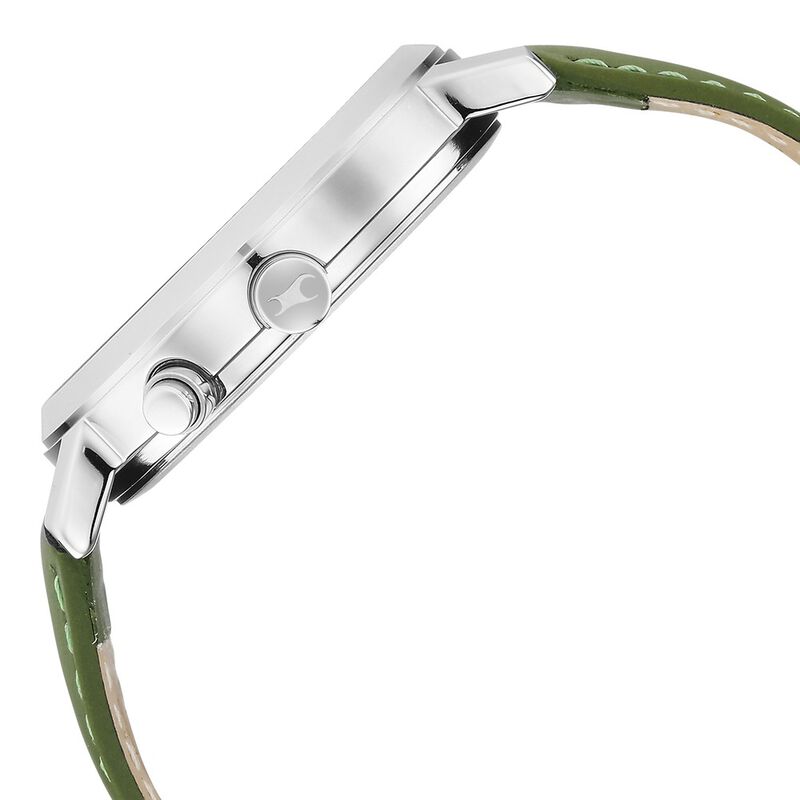 Fastrack Tick Tock Quartz Multifunction Black Dial Leather Strap Watch ...