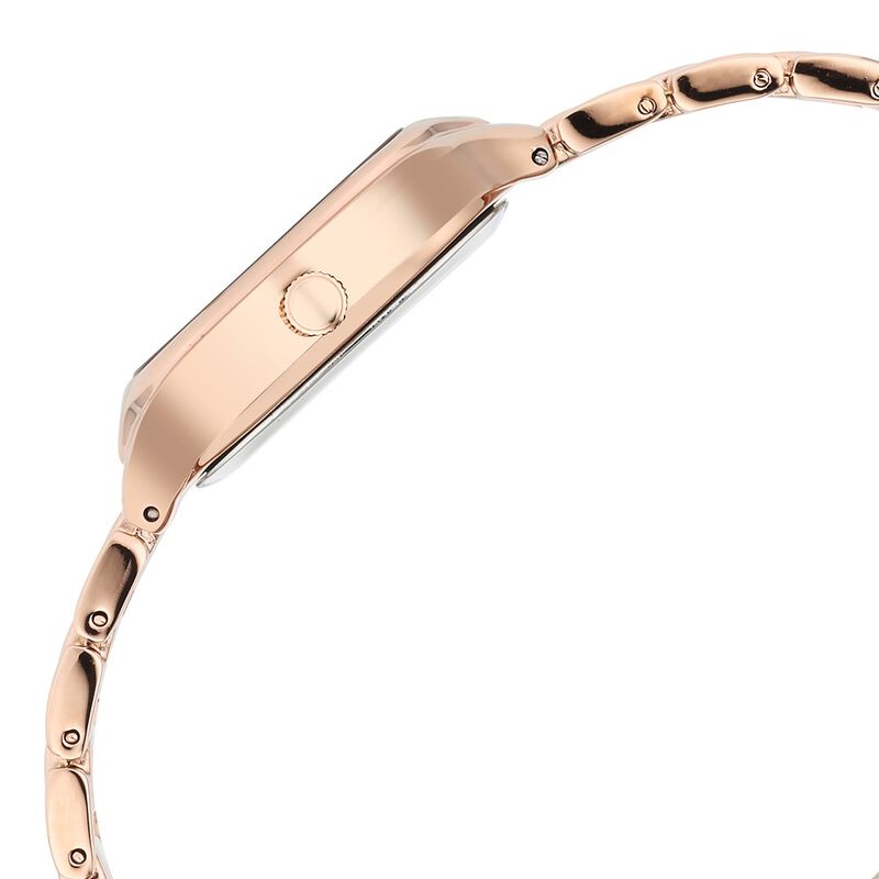 Fastrack Vyb Minimalist Quartz Analog Rose Gold Dial Metal Strap Watch For Girls