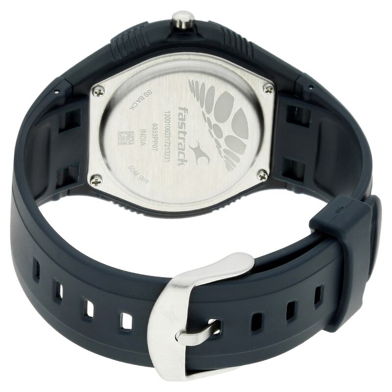 Fastrack Quartz Analog Black Dial Plastic Strap Watch for Guys