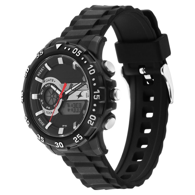 Fastrack Street line Quartz Analog Digital Black Dial Silicone Strap ...