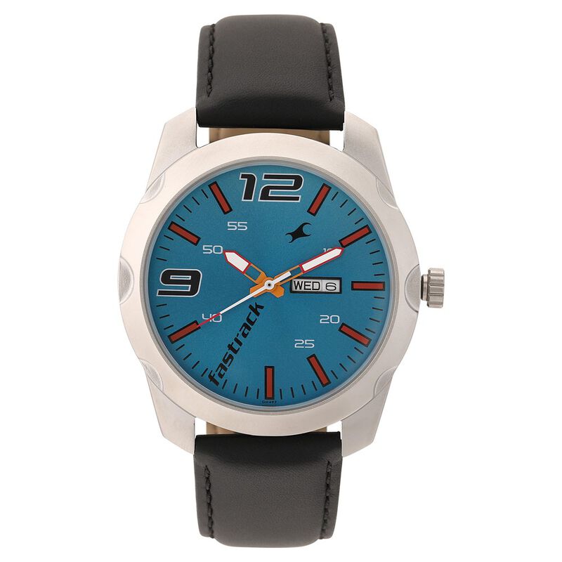 Fastrack Blue Dial Quartz Analog with Day and Date Watch for Guys
