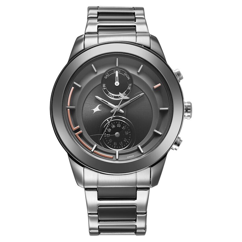 Buy Online Fastrack Oceanyx - Ceramic Quartz Multifunction Grey Dial ...