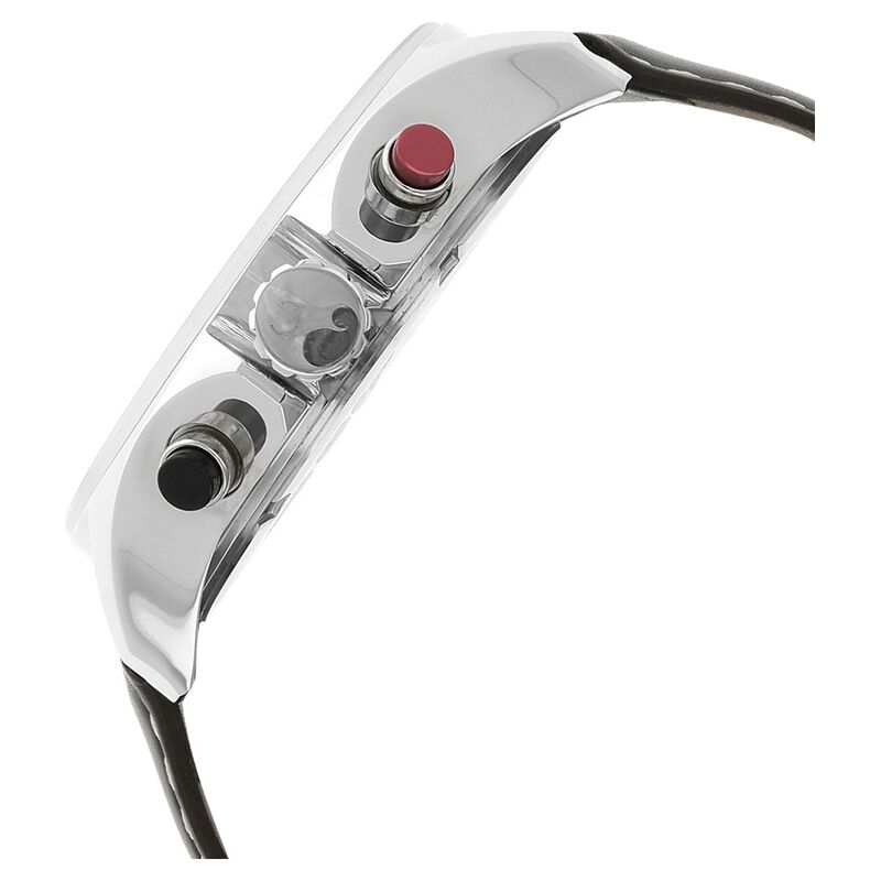 Fastrack Big Time Quartz Chronograph White Dial Leather Strap Watch for ...