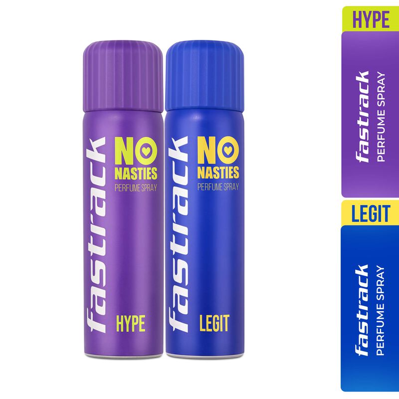 Buy Online Fastrack No Nasties Perfume Spray - Hype & Legit (Pack of 2 ...