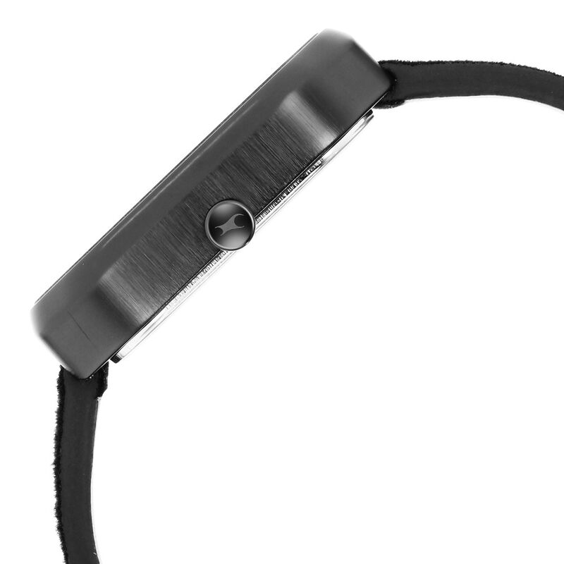 Fastrack After Dark Black Dial Leather Strap Watch for Guys