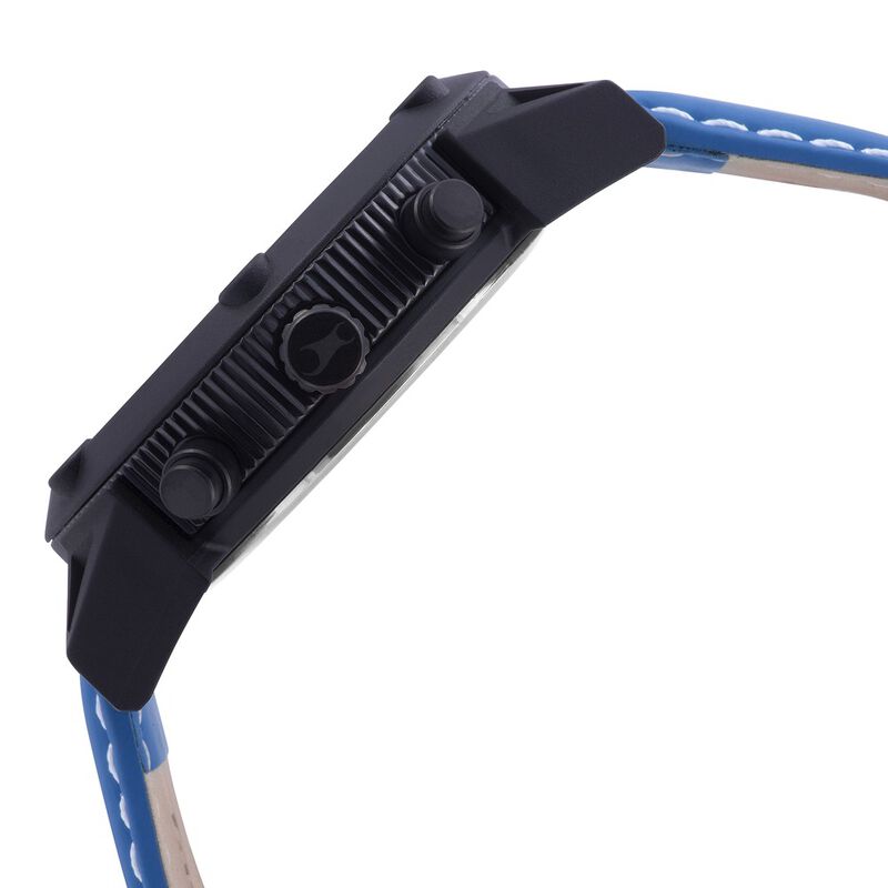 Fastrack Modular Quartz Analog Blue Dial Leather Strap Watch for Guys
