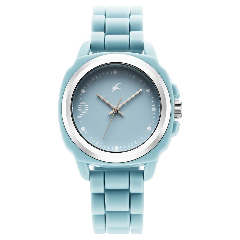 Buy Online Fastrack Hype Bounce Quartz Analog Blue Dial Blue Silicone ...