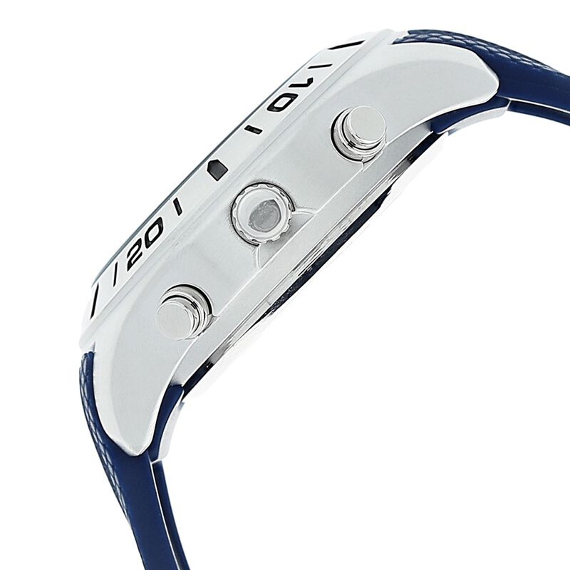 Fastrack Quartz Analog Digital Grey Dial Silicone Strap Watch for Guys