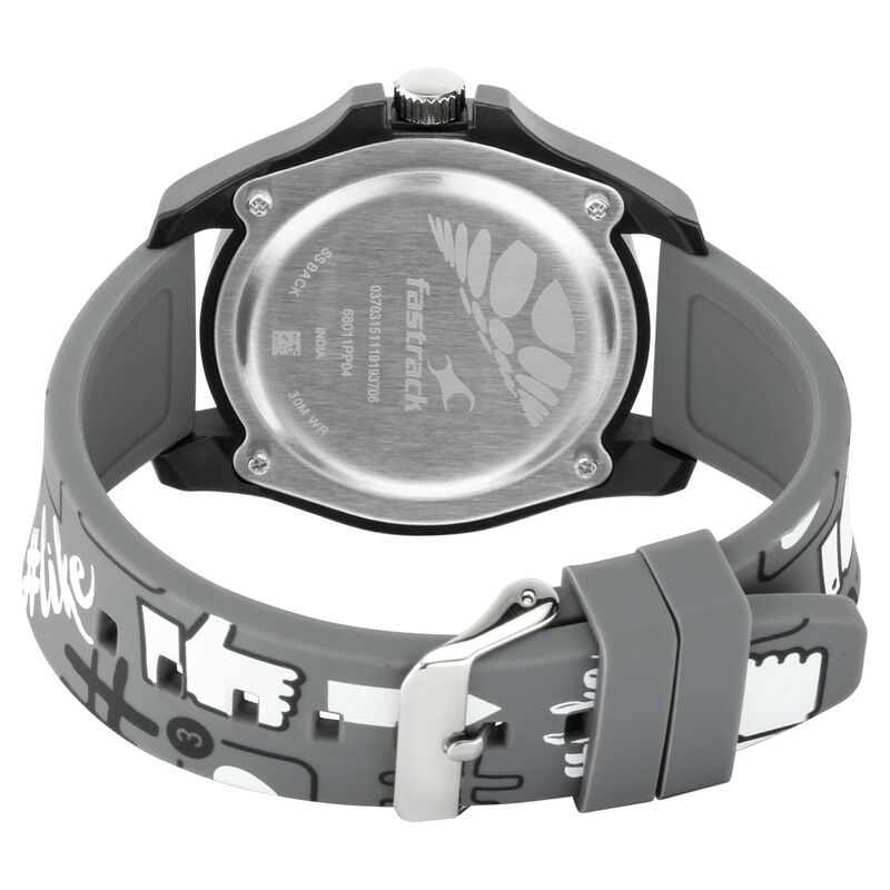 Fastrack Hashtag Quartz Analog White Dial Silicone Strap Unisex Watch