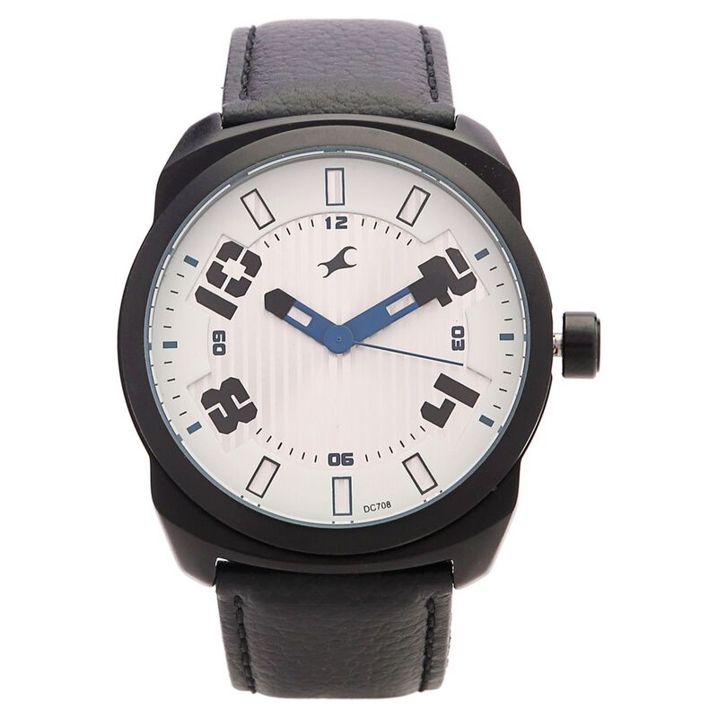 Buy Online Fastrack Quartz Analog White Dial Leather Strap Watch for ...