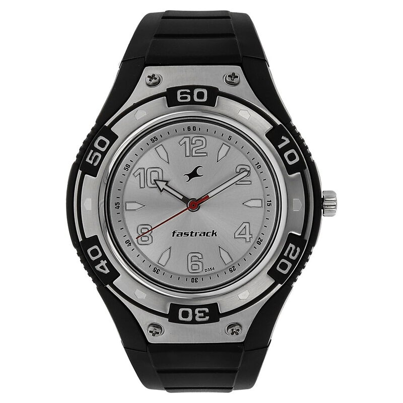 Buy Online Fastrack Quartz Analog Silver Dial Plastic Strap Watch for ...