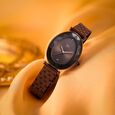 Buy Online Vyb Prodigy By Fastrack Quartz Analog Brown Dial Brown ...
