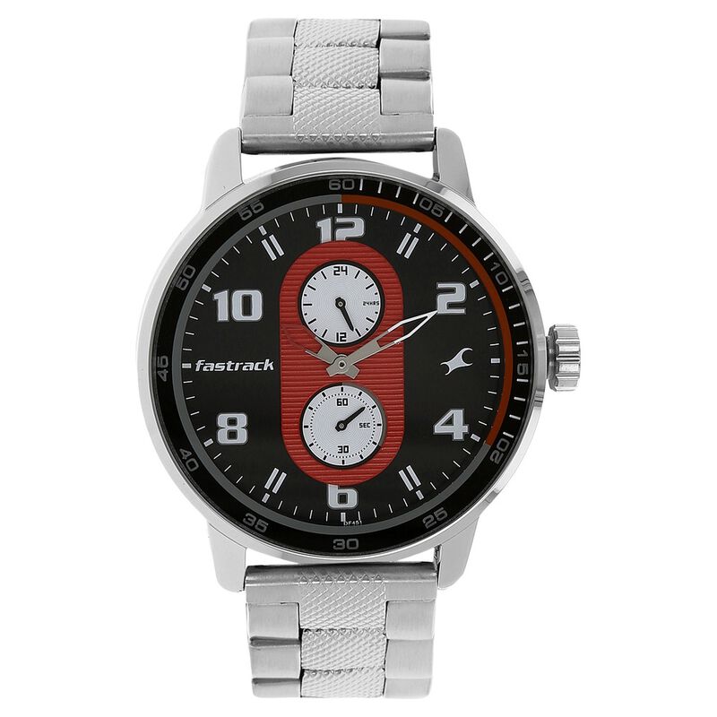 Buy Online Fastrack Motorheads Quartz Analog Grey Dial Stainless Steel ...