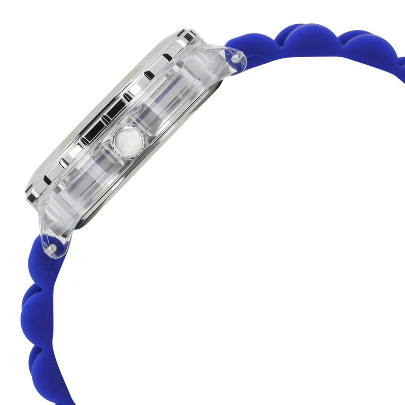 Fastrack Trendies Quartz Analog Blue Dial Silicone Strap Watch for Girls