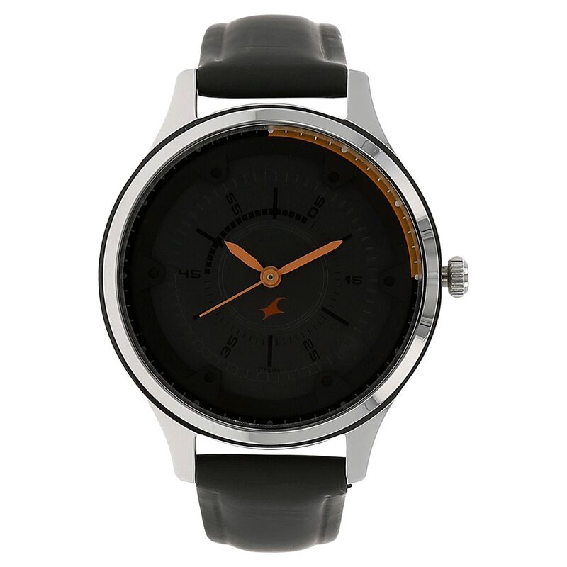 Buy Online Fastrack Quartz Analog Grey Dial leather Strap Watch for ...