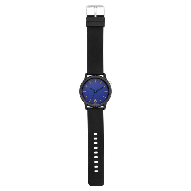 Fastrack Quartz Analog Blue Dial Silicone Strap Watch for Unisex