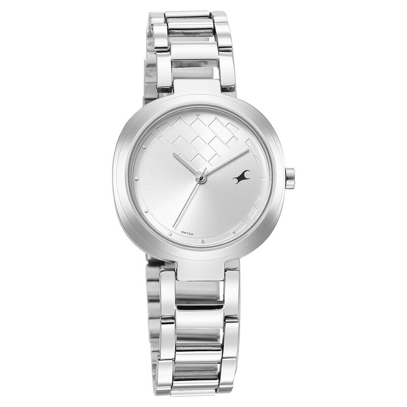 Fastrack Stunners Quartz Analog Silver Dial Stainless Steel Strap Watch ...