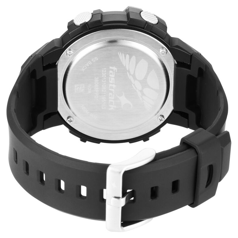 Fastrack Streetwear Digital Grey Dial Silicone Strap Watch for Guys