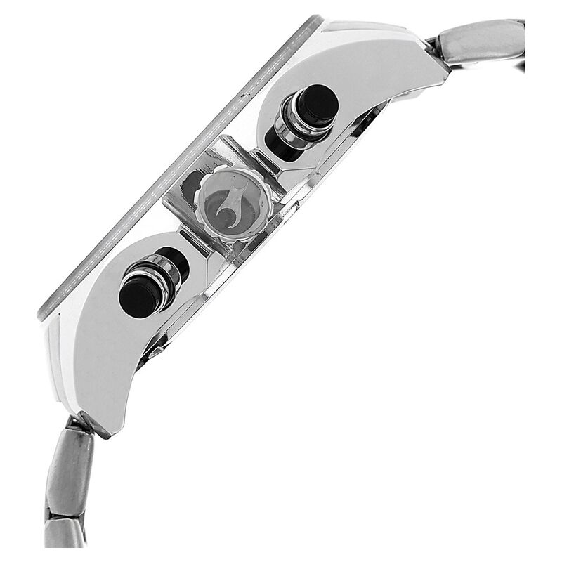 Fastrack Big Time Quartz Chronograph Black Dial Metal Strap Watch for Guys