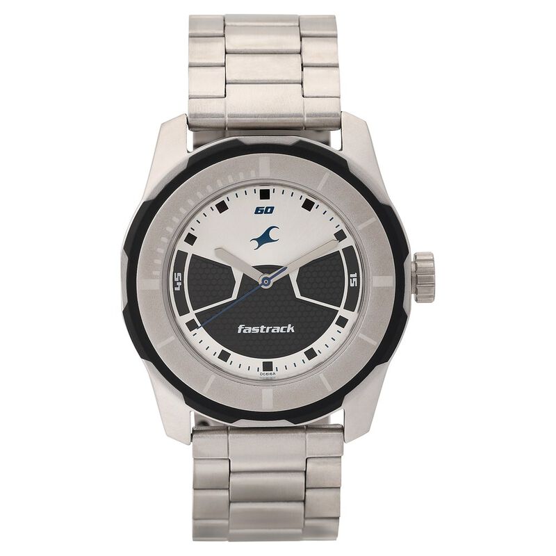 Fastrack Quartz Analog Multicoloured Dial Stainless Steel Strap Watch ...