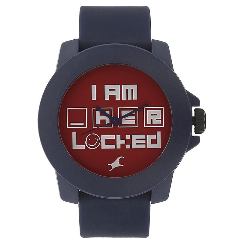 Buy Online Fastrack Quartz Analog Red Dial Plastic Strap Watch for ...
