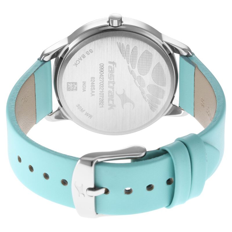 Fastrack Wear Your Look Quartz Analog Grey Dial Leather Strap Watch for ...