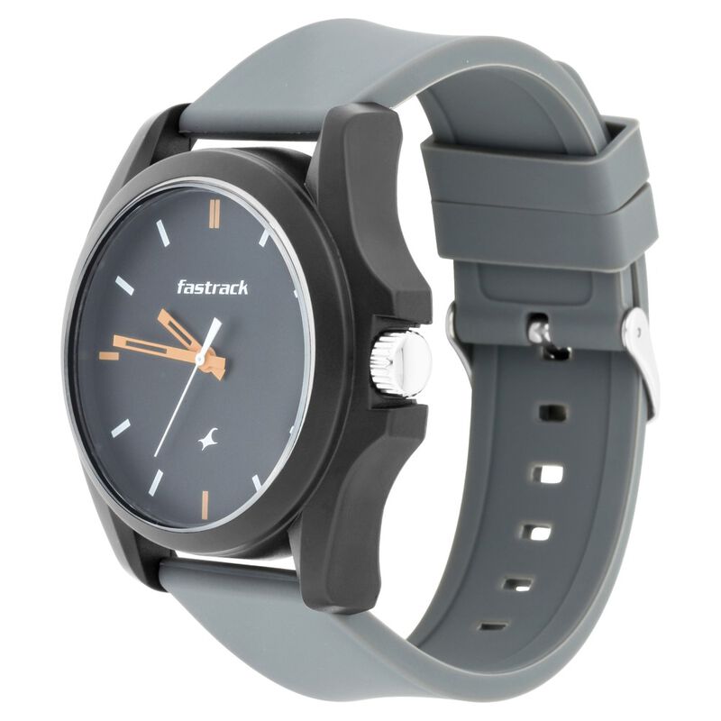 Fastrack Fastfit Quartz Analog Grey Dial Silicone Strap Unisex Watch