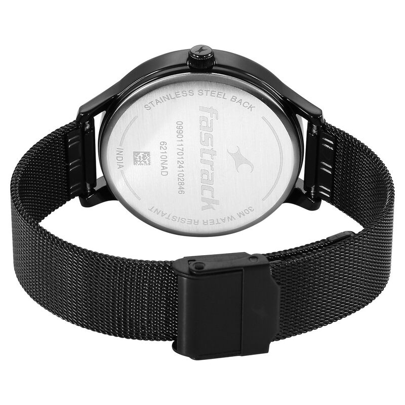 Fastrack Fleek Quartz Analog Black Dial Stainless Steel Strap Watch For ...
