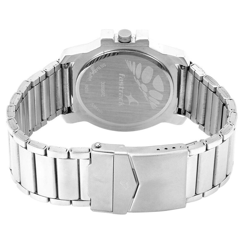 Fastrack Quartz Analog Brown Dial Stainless Steel Strap Watch for Guys
