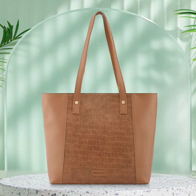 Buy Online Fastrack Tan Large Tote Bag for Women - f24stolav01tn1 ...