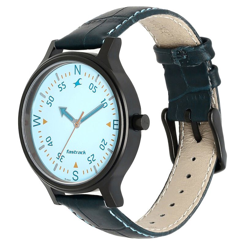 Fastrack Road Trip Quartz Analog Blue Dial Leather Strap Watch for Girls