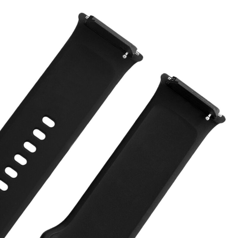 Fastrack 24 mm Black Silicone Strap for Guys
