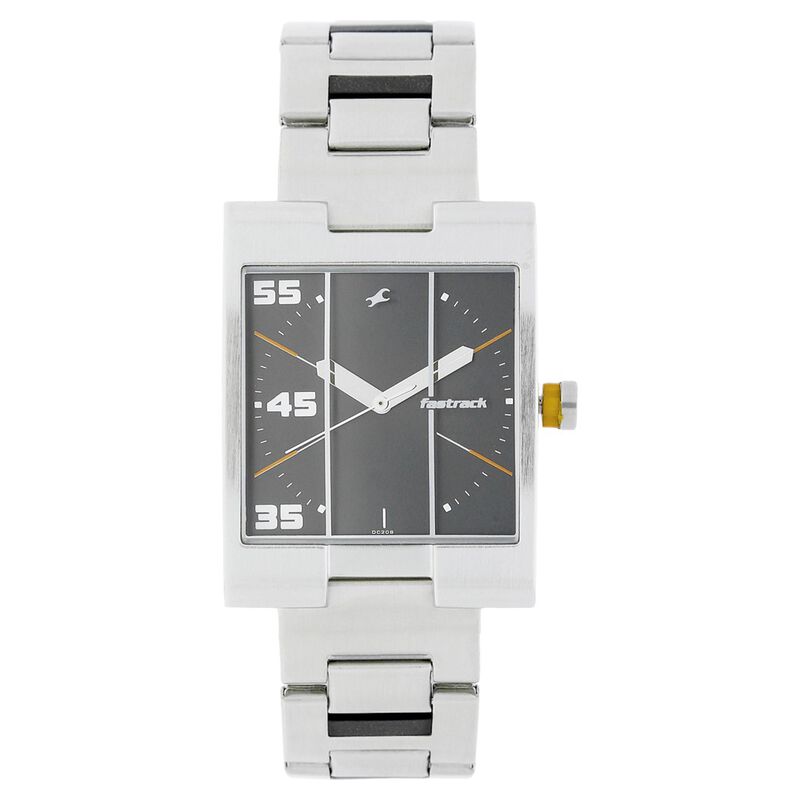Buy Online Fastrack Quartz Analog Grey Dial Stainless Steel Strap Watch ...