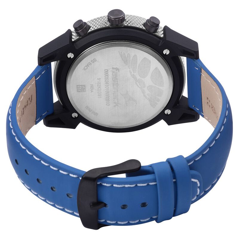 Fastrack Modular Quartz Analog Anthracite Dial Leather Strap Watch for Guys