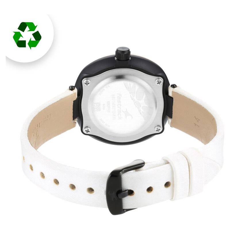 Fastrack Revibe Quartz Analog Rose gold Dial Fabric Strap Watch for Girls