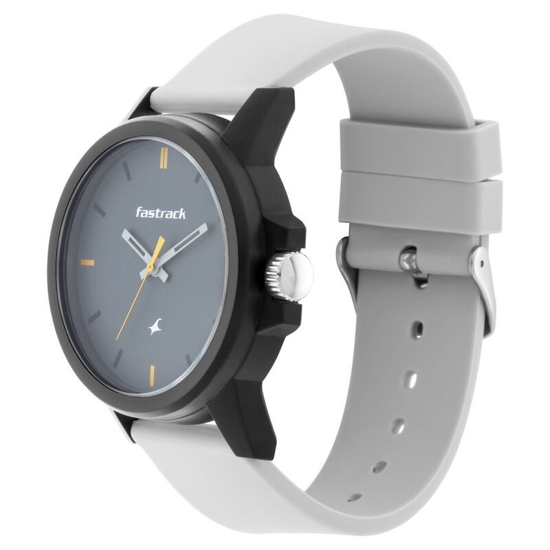 Fastrack Fastfit Quartz Analog Grey Dial Silicone Strap Unisex Watch