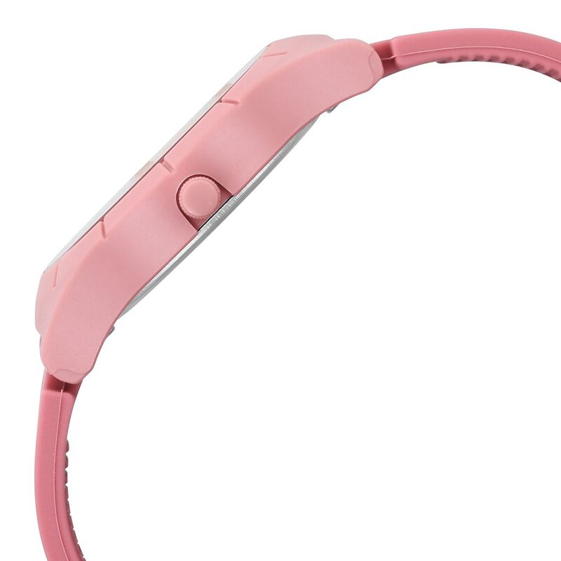 Fastrack Tees Quartz Analog Pink Dial Silicone Strap Watch for Girls