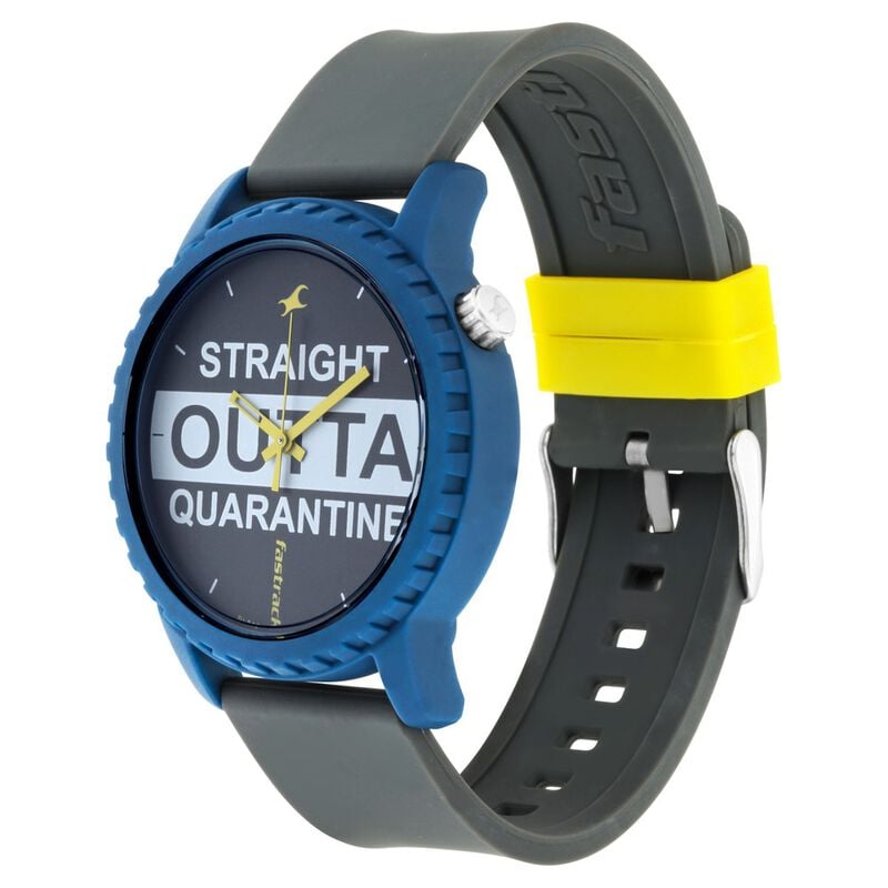 Fastrack Lockdown Quartz Analog Bicolour Dial Silicone Strap Unisex Watch