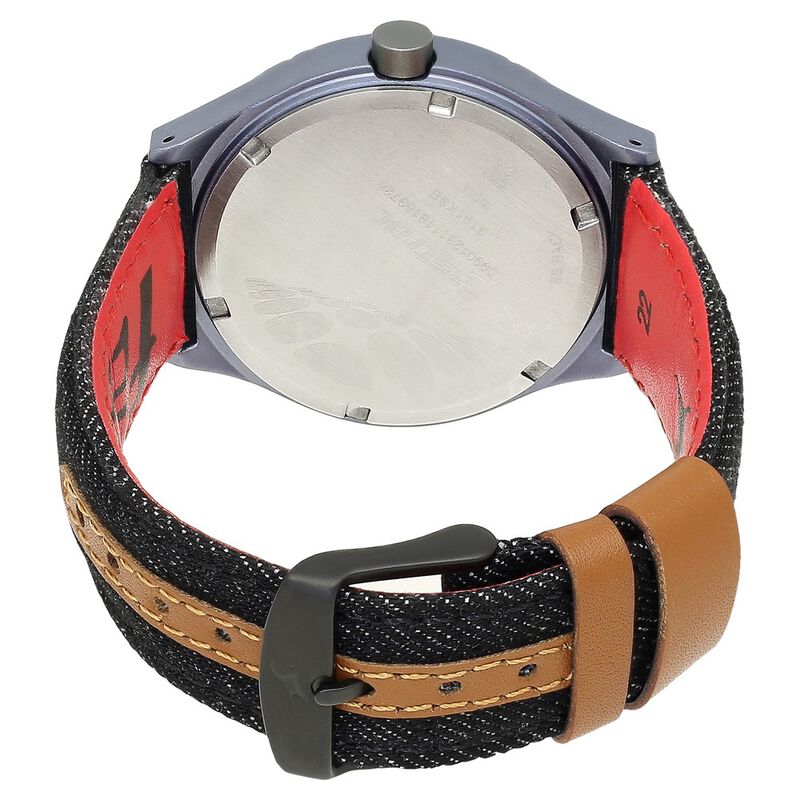 Fastrack Denim Quartz Analog Grey Dial Denim Strap Watch for Guys