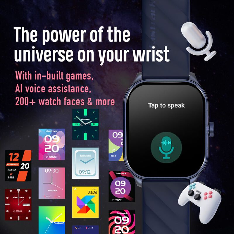 Fastrack Reflex Power|4.97 CM Super AMOLED Arched Display|SingleSync BT ...