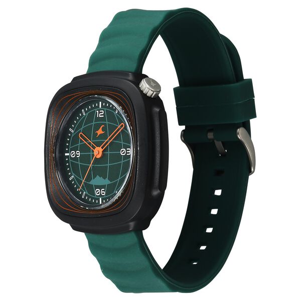 Buy Online Fastrack Hype Adventure Quartz Analog Green Dial Green ...