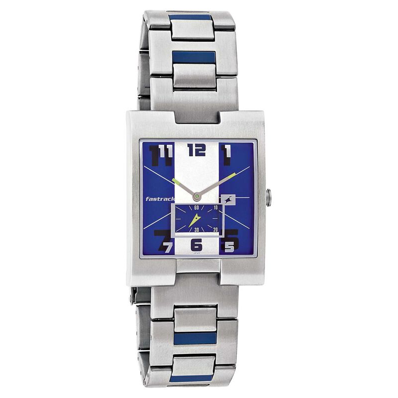 Buy Online Fastrack Quartz Analog Blue Dial Stainless Steel Strap Watch ...