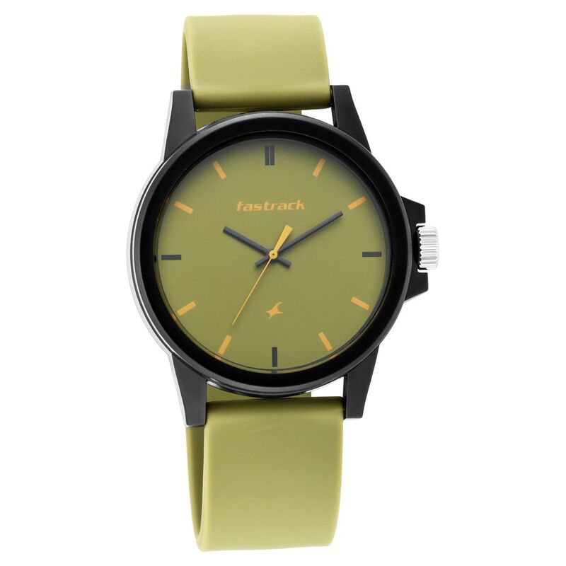 Buy Online Fastrack Fastfit Quartz Analog Green Dial Silicone Strap ...
